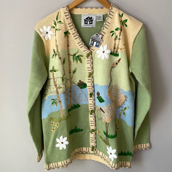 Storybook Knits | Sweaters | Storybook Knits Floral Birds Spring ...
